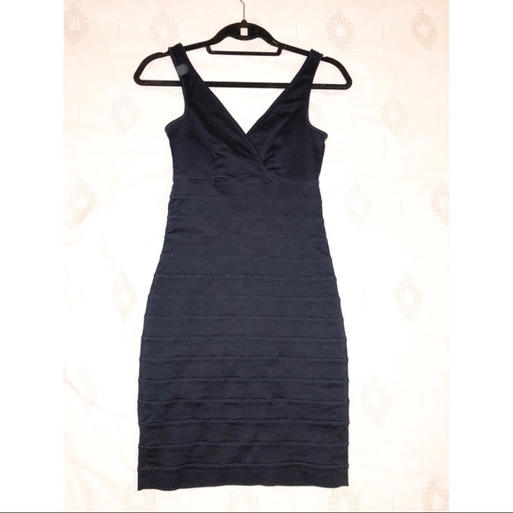 Express | Dresses | Express Dark Denim Body Hugging Dress | Poshmark